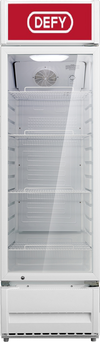 Defy 309L Commercial Cooler - White with Transparent Glass Door – MbeuTech