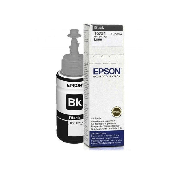 Epson 673 Ink Bottle Black EcoTank Original 70ml Single-pack C13T67314 ...