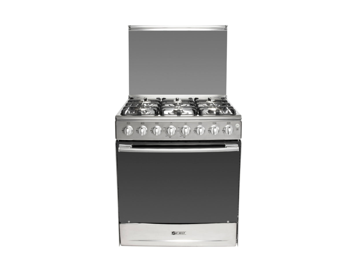 ZERO APPLIANCES 6 BURNER GAS STOVE – STAINLESS STEEL – MbeuTech